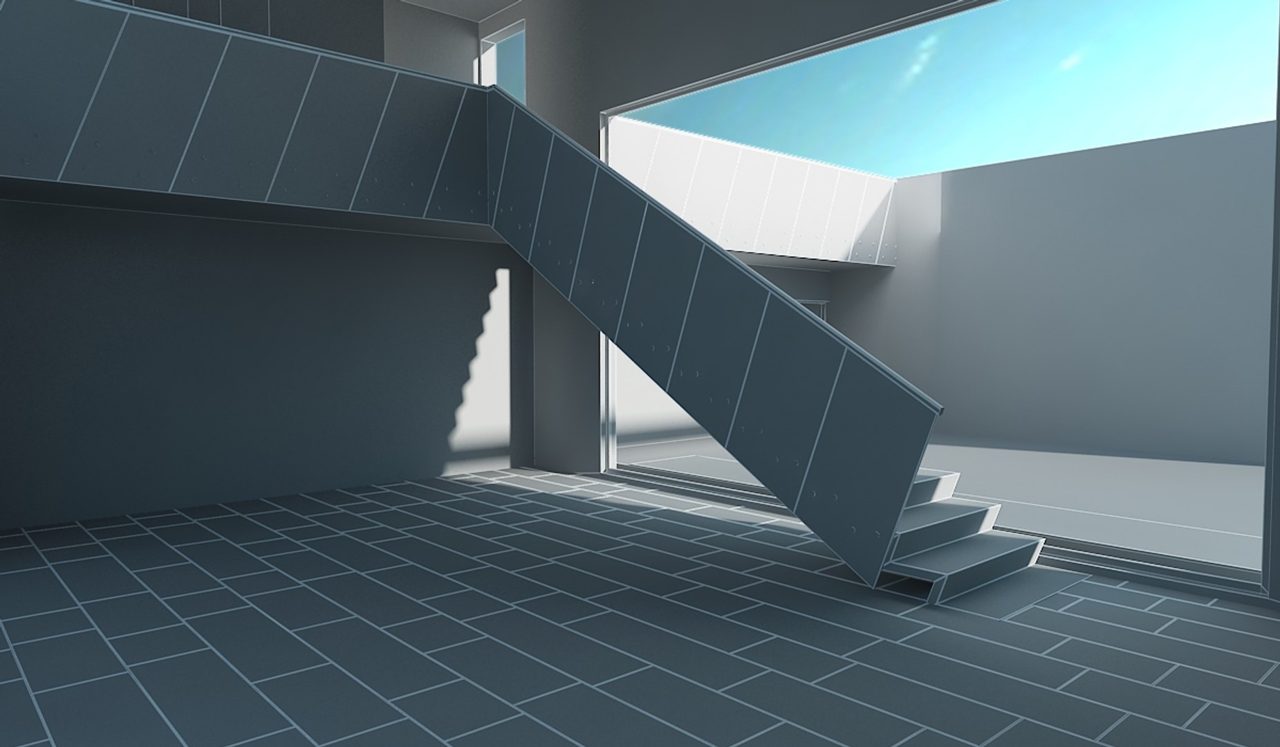 3d Interior Stairs Showroom