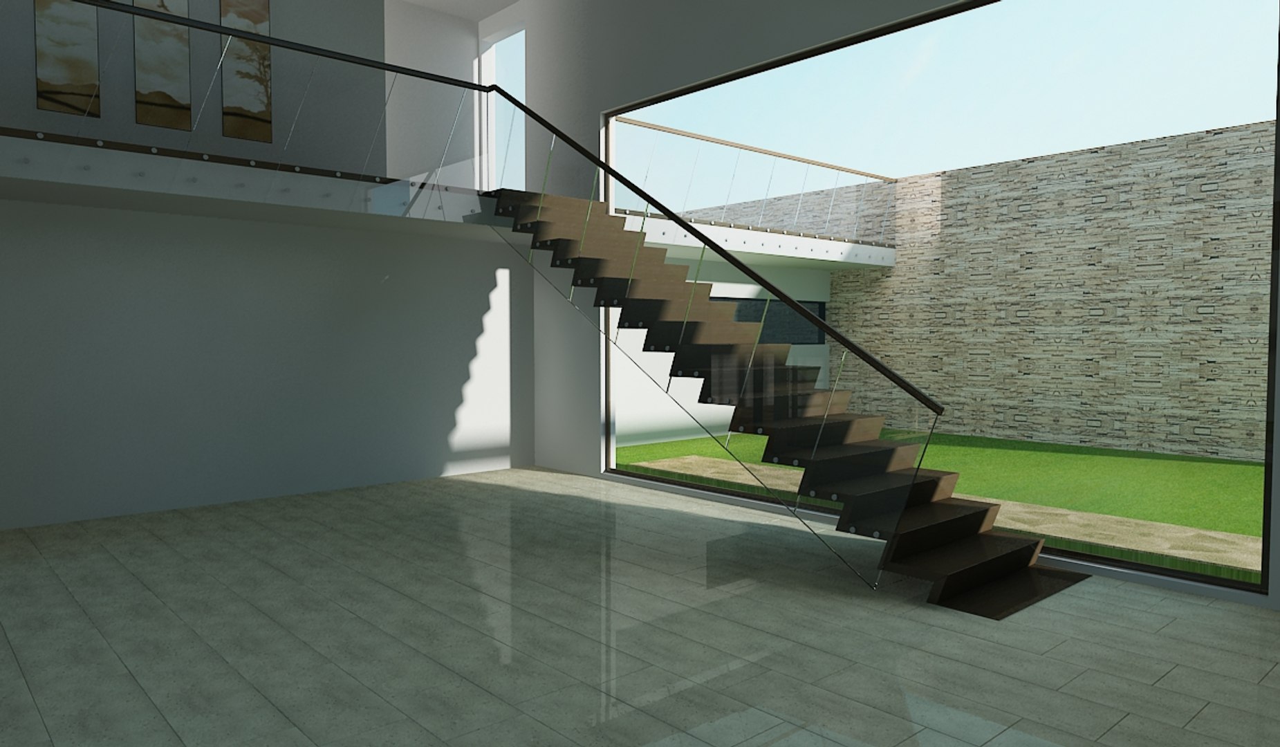 3d Interior Stairs Showroom