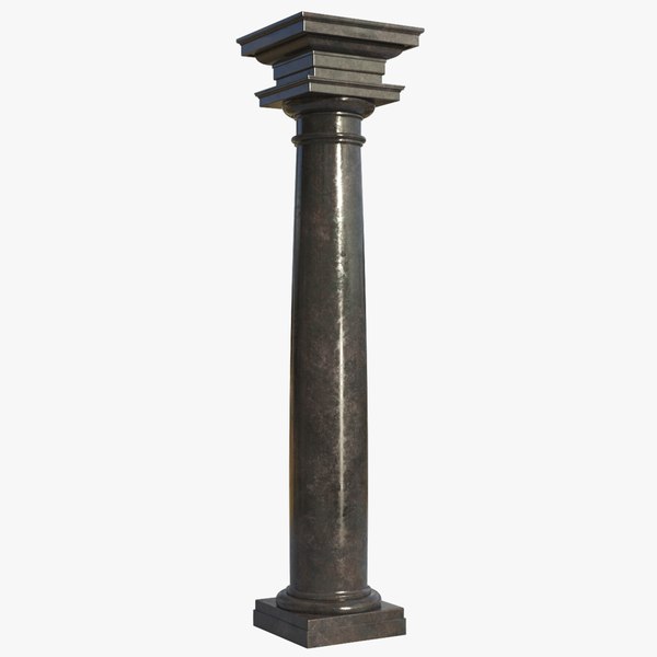 modèle 3D de Colonne toscane en marbre noir - TurboSquid 1806292