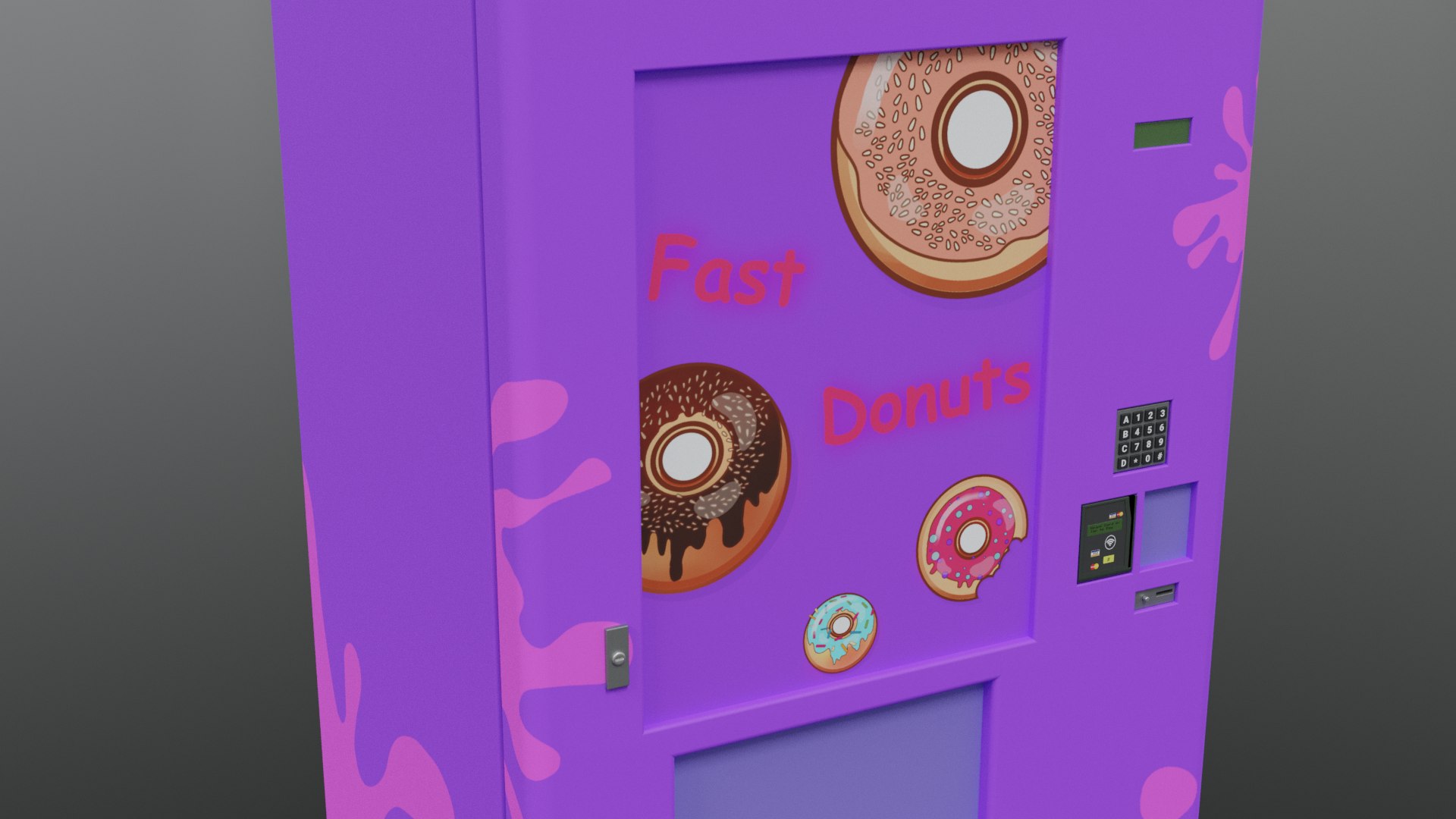 Donuts Vending Machine 3D Model - TurboSquid 1852736