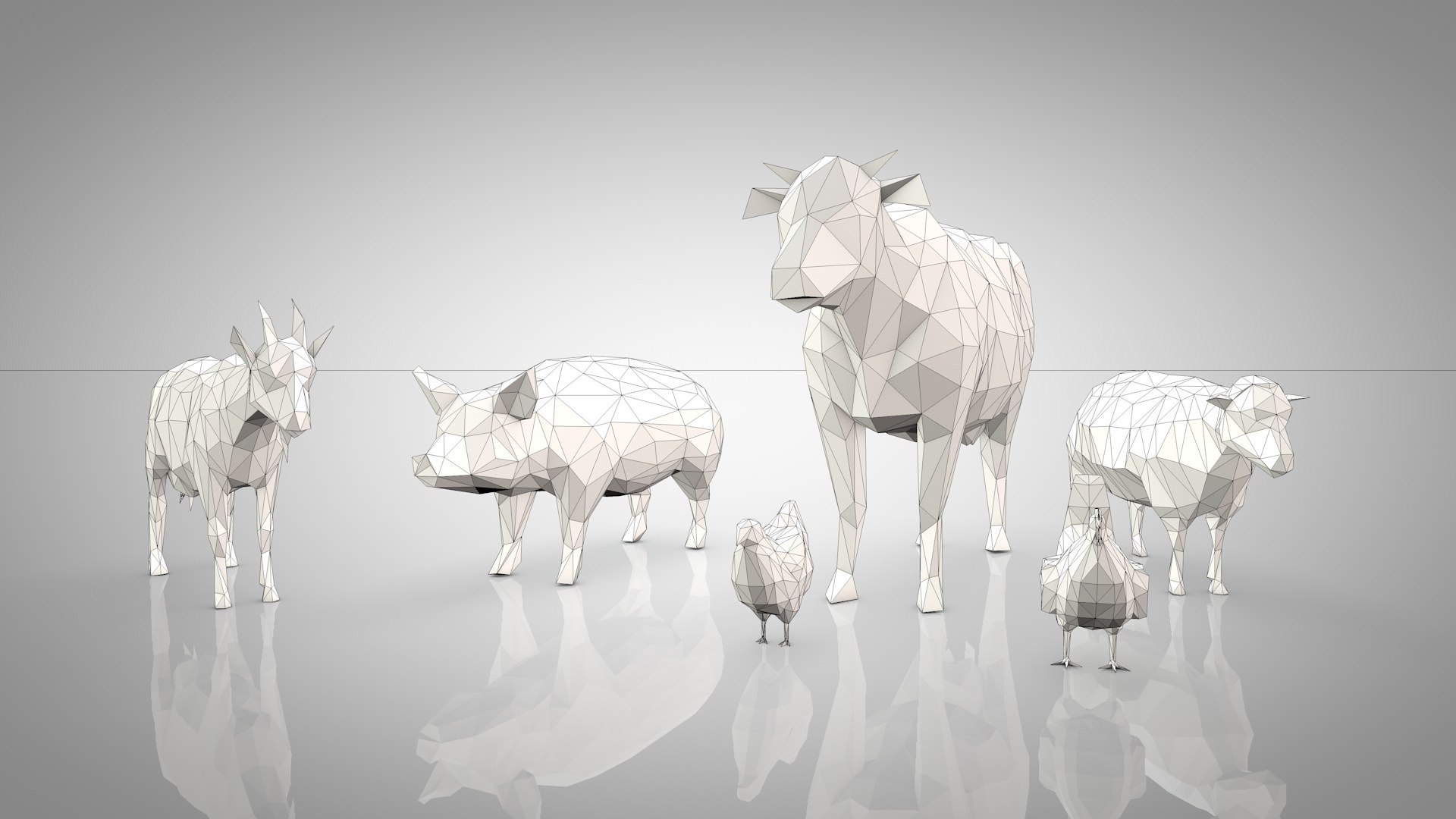 Domestic Farm Animals Model - TurboSquid 1700189