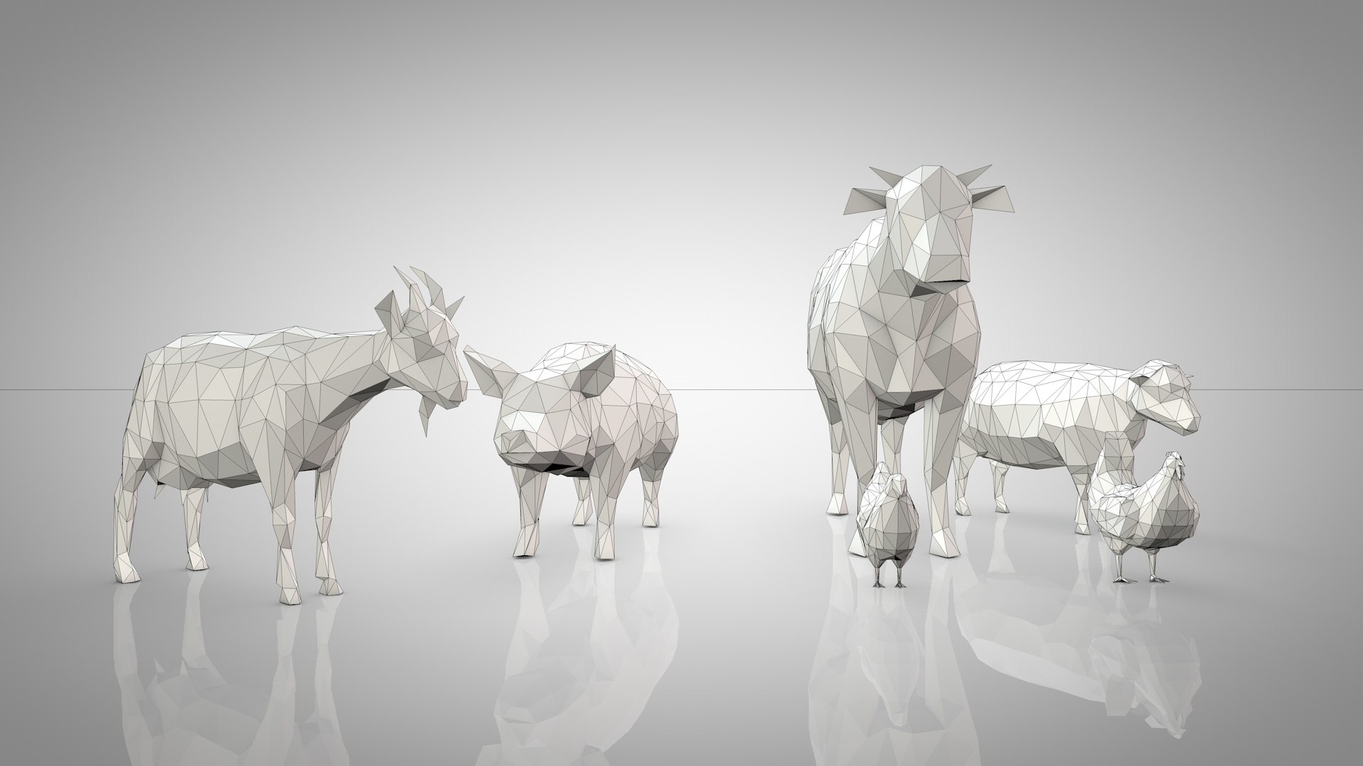 Domestic Farm Animals Model - TurboSquid 1700189