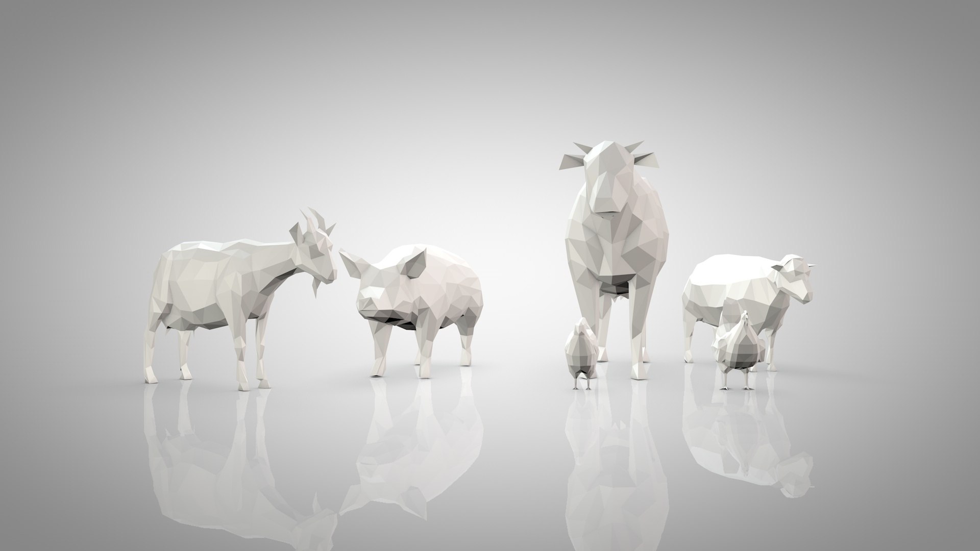 Domestic Farm Animals Model - TurboSquid 1700189