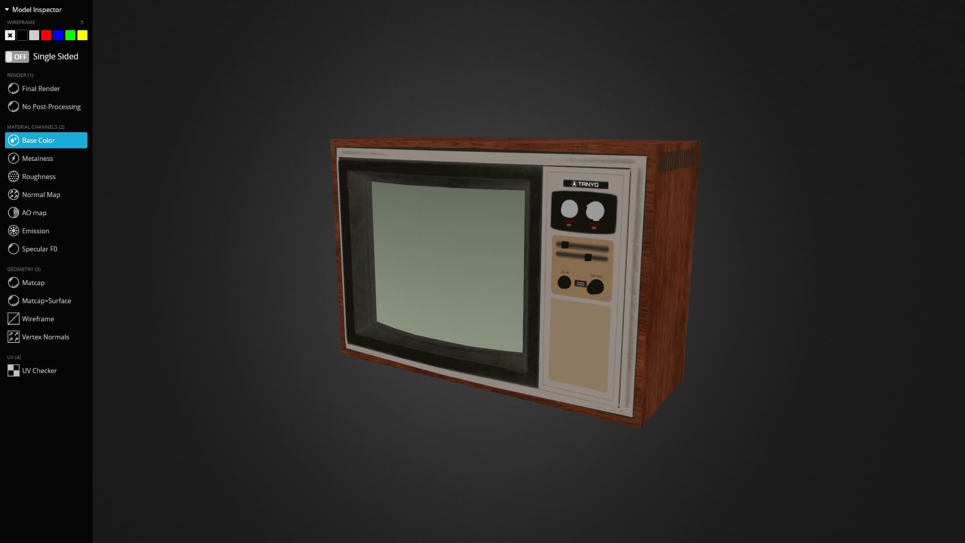 3D Vintage TV 3D Model Game Ready Model - TurboSquid 2111593