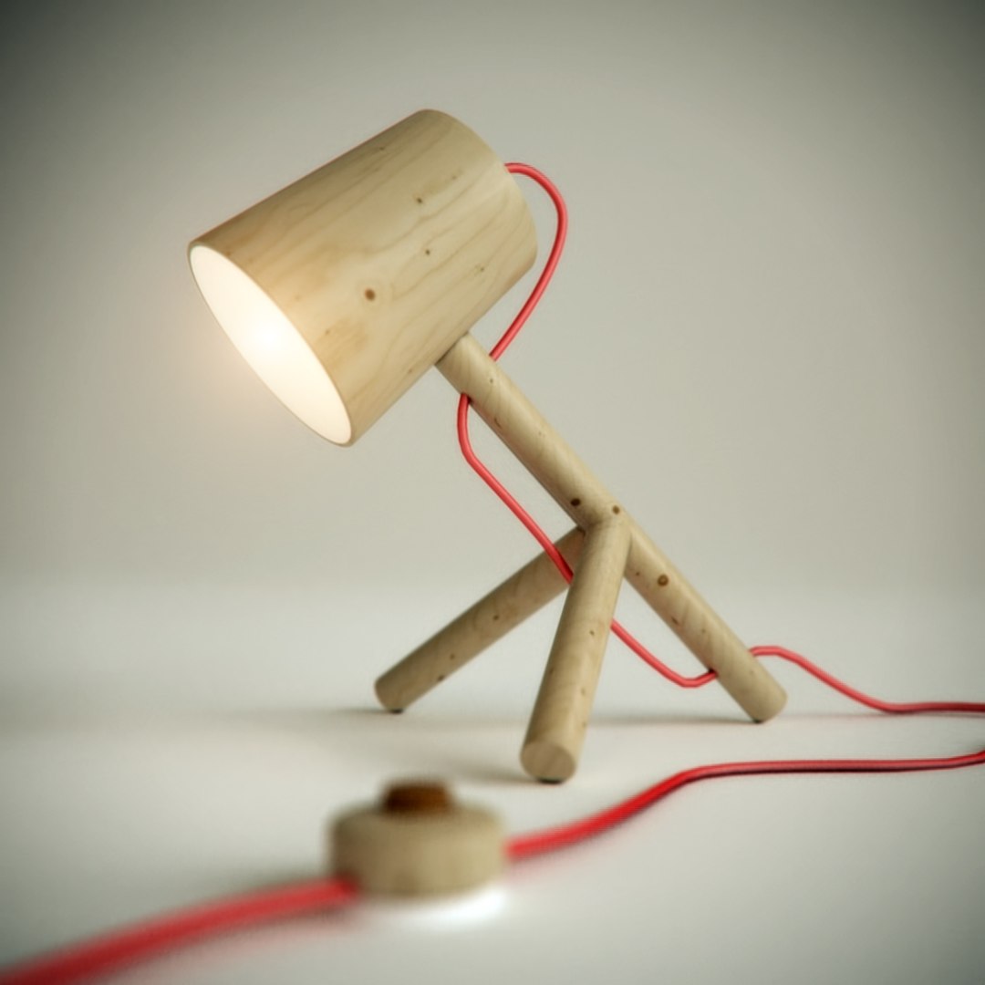 little man table lamp 3d model