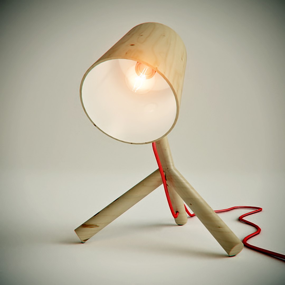 little man table lamp 3d model