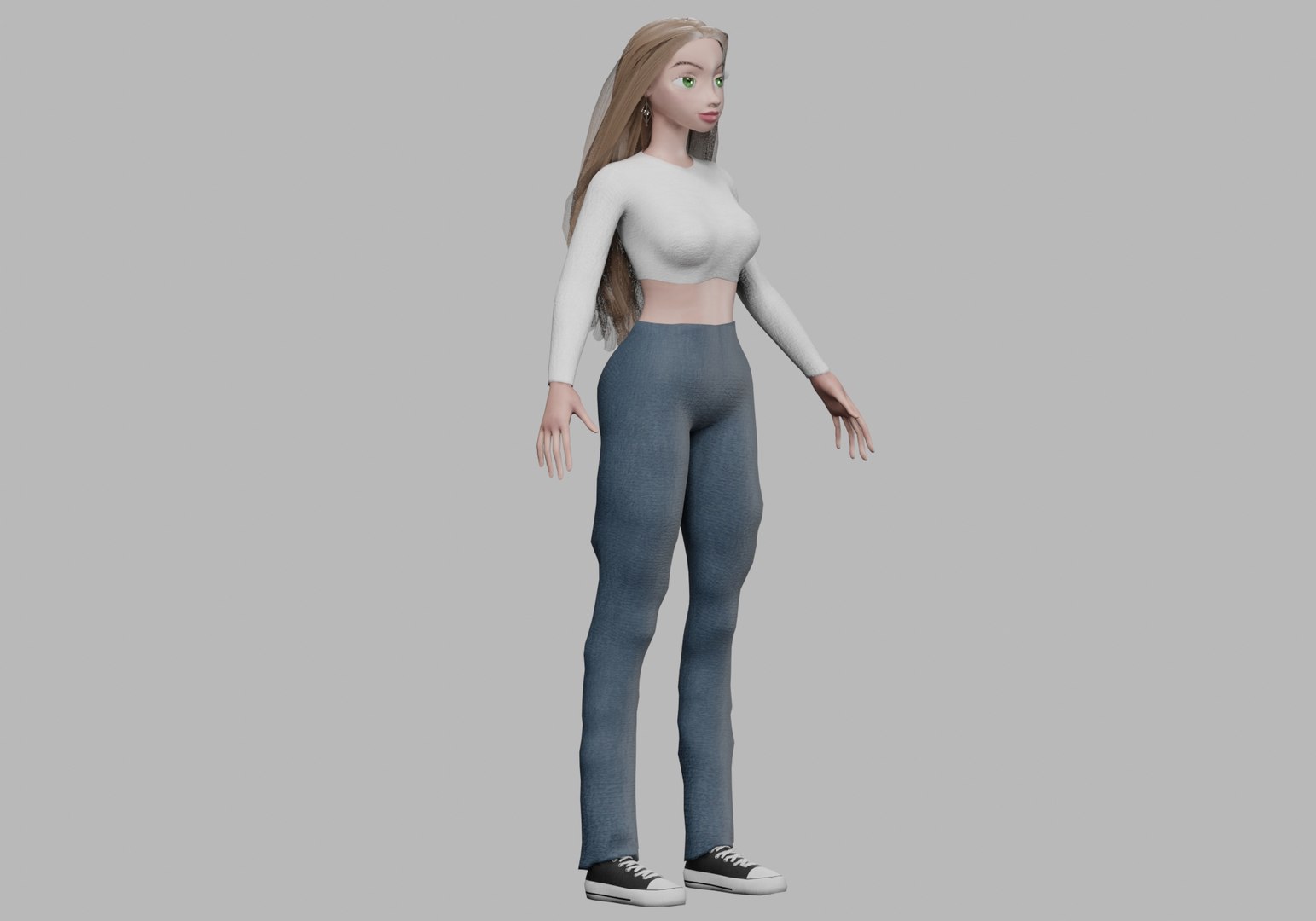 3D Teen Cartoon Girl V33882 - TurboSquid 2263355