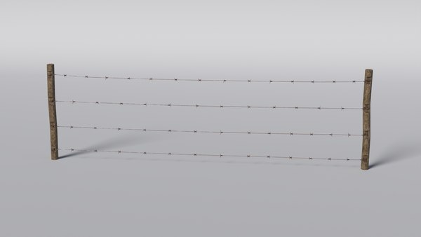 3D model Barbed Wire Fence - TurboSquid 1714833