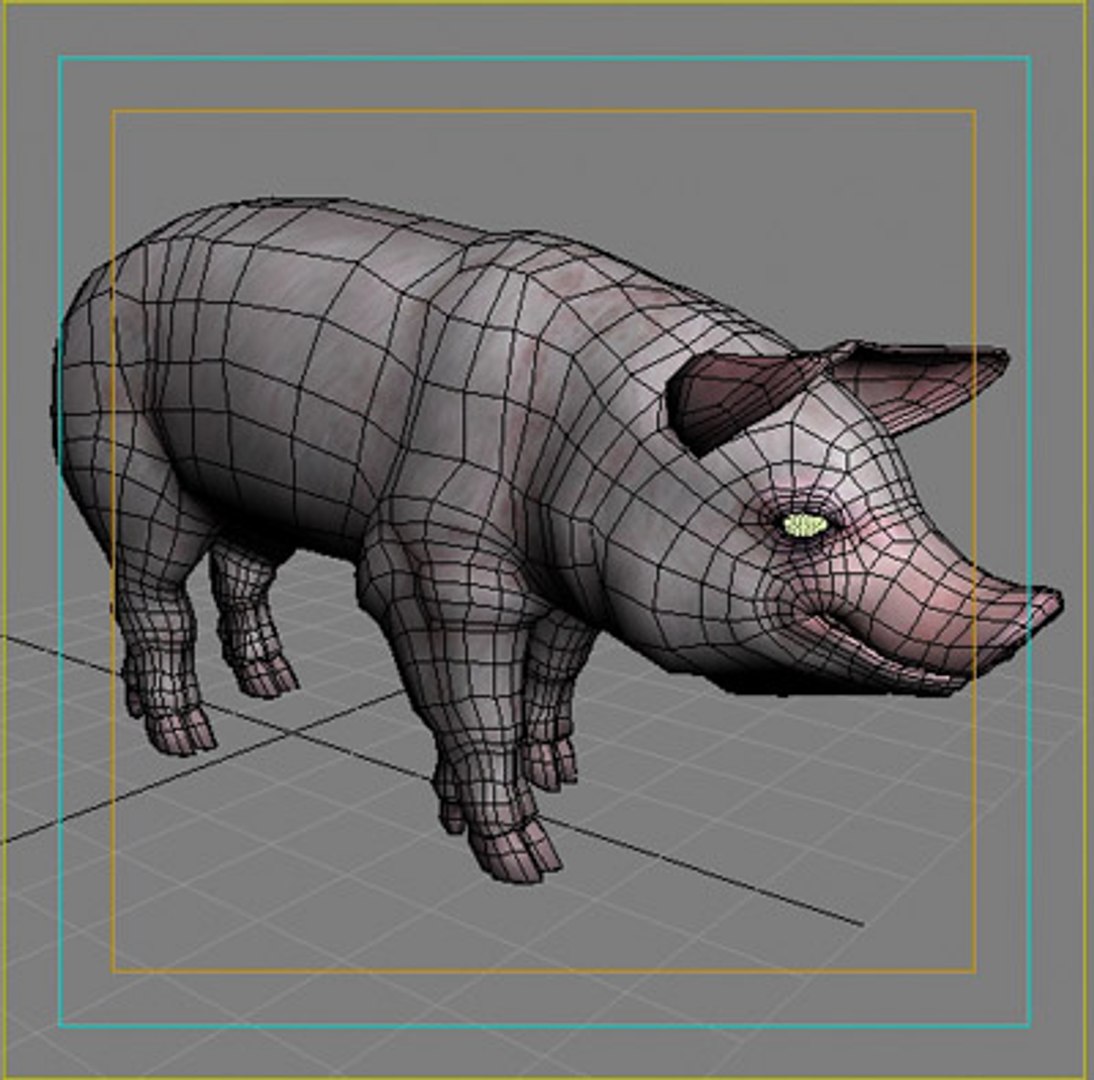3d X Pig Rigged