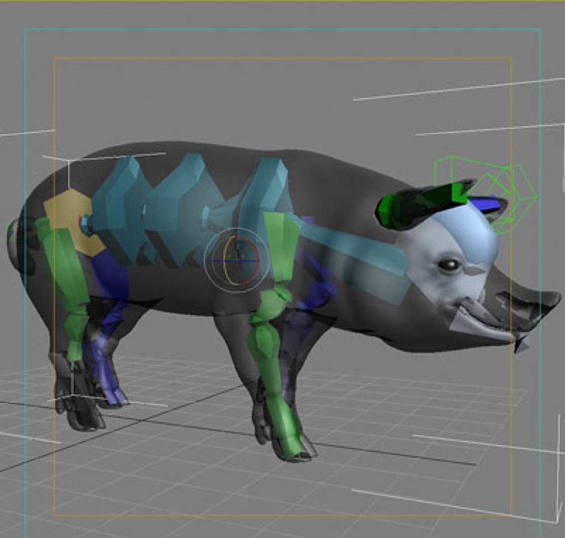 3d X Pig Rigged
