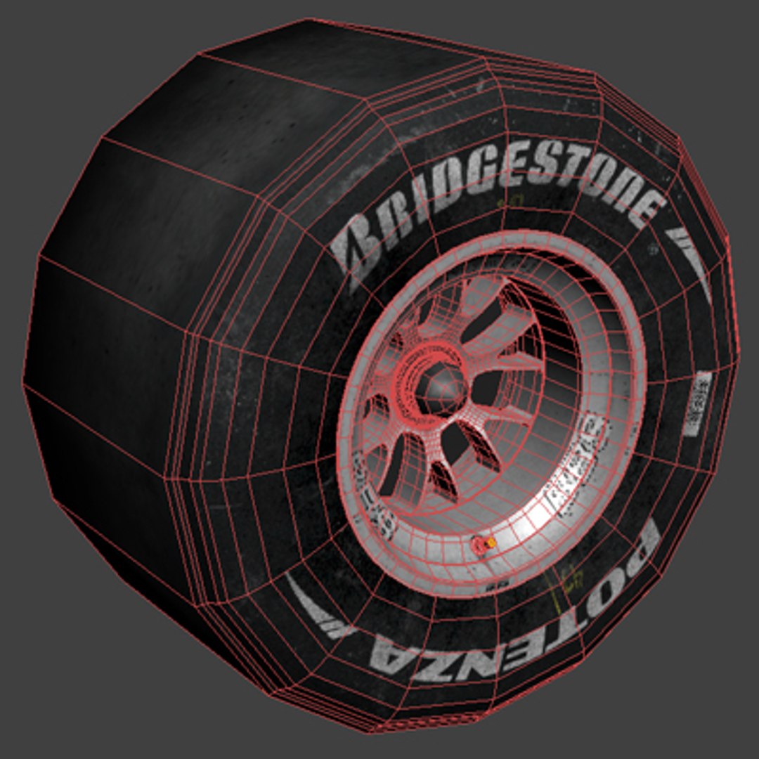 2010 Formula 1 Wheels 3d Model