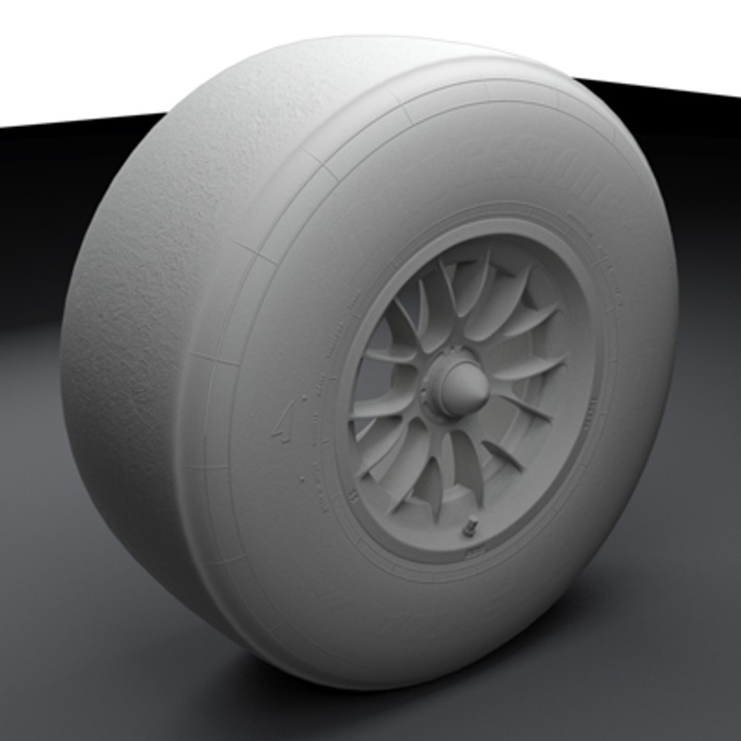 2010 Formula 1 Wheels 3d Model