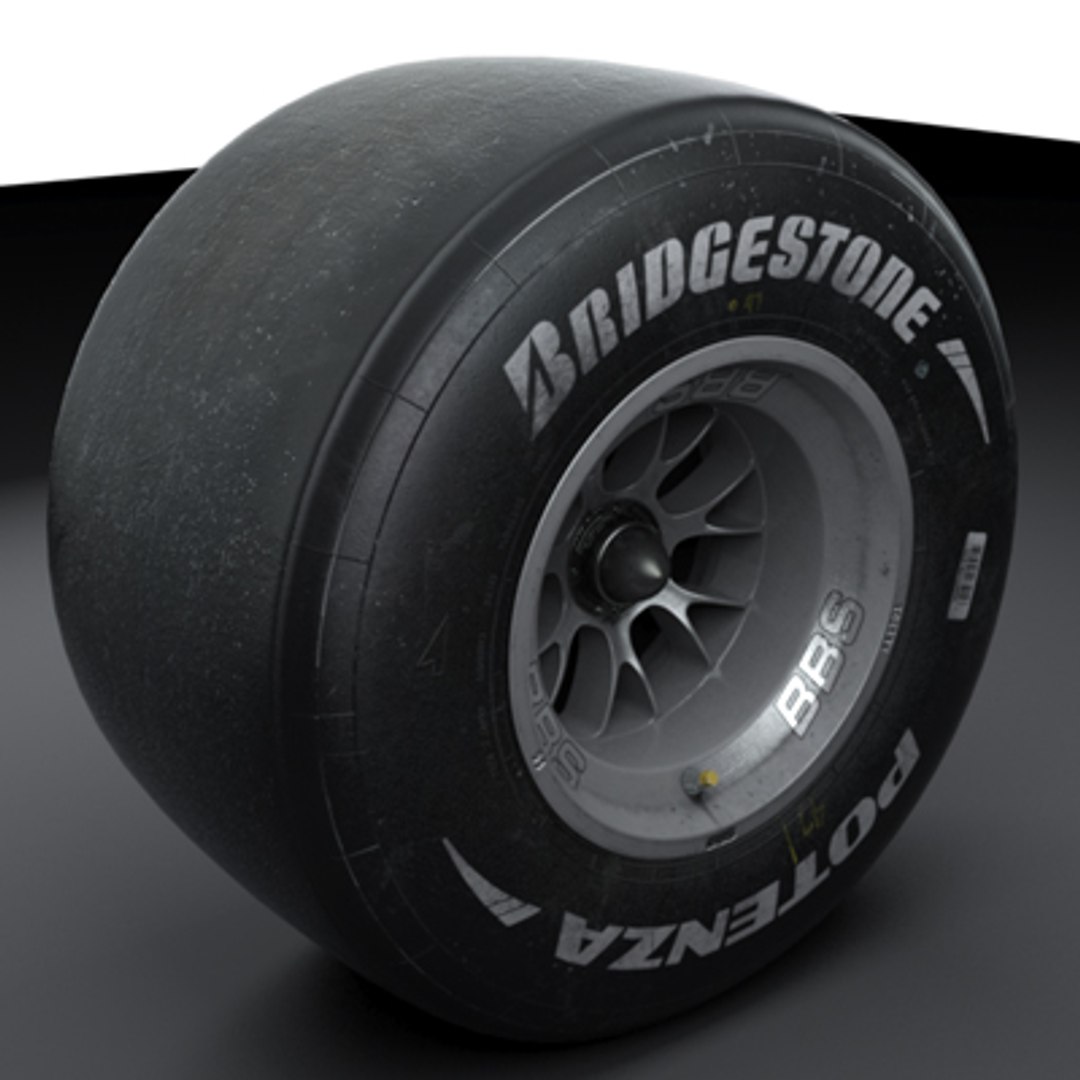 2010 Formula 1 Wheels 3d Model