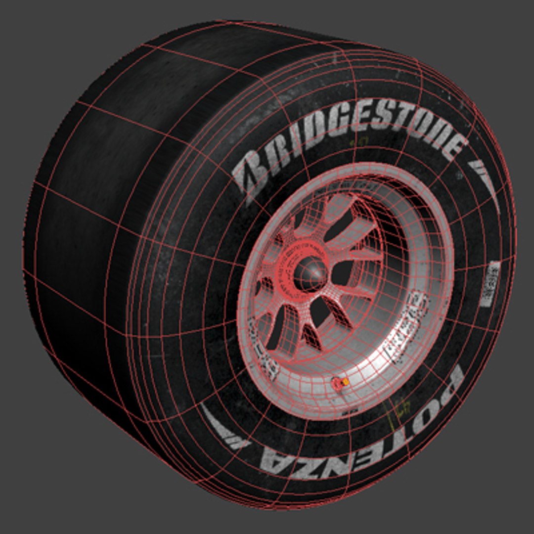 2010 Formula 1 Wheels 3d Model