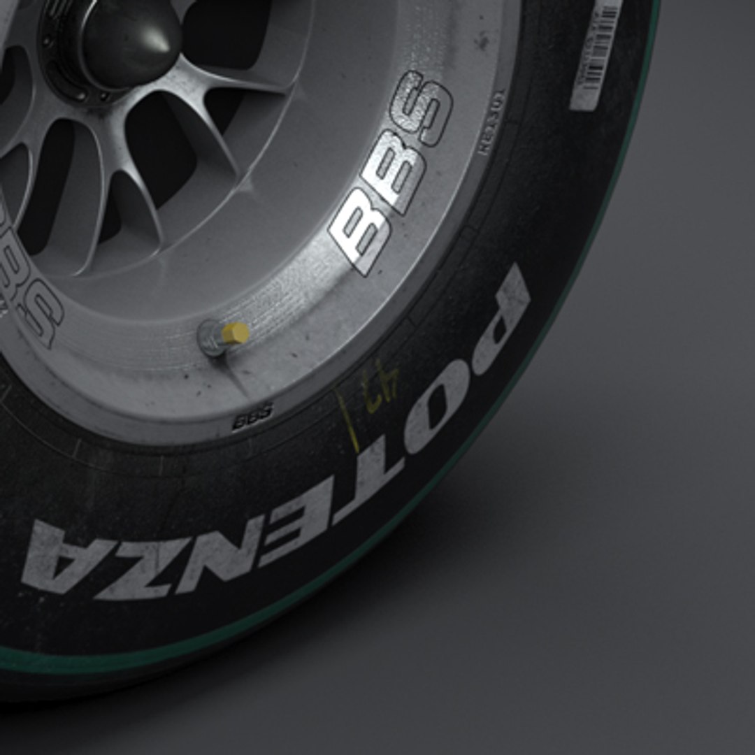 2010 Formula 1 Wheels 3d Model