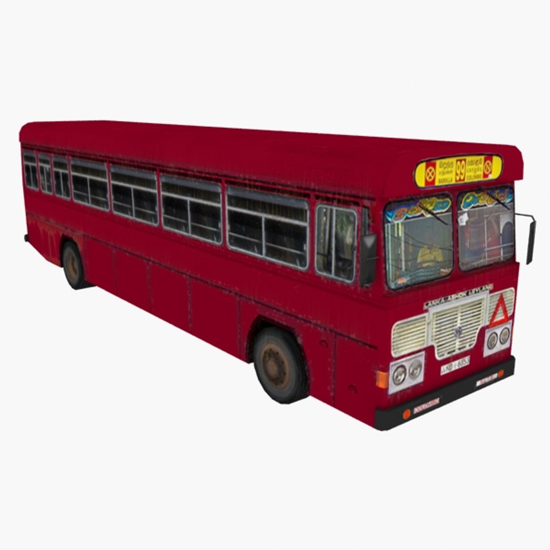3d Ashok Leyland Bus Low-poly Model