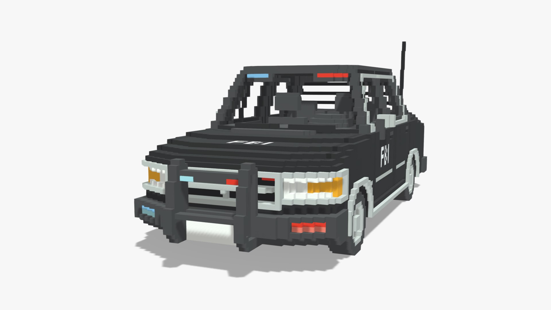 modelo 3d Coche del FBI Voxel - TurboSquid 2309769