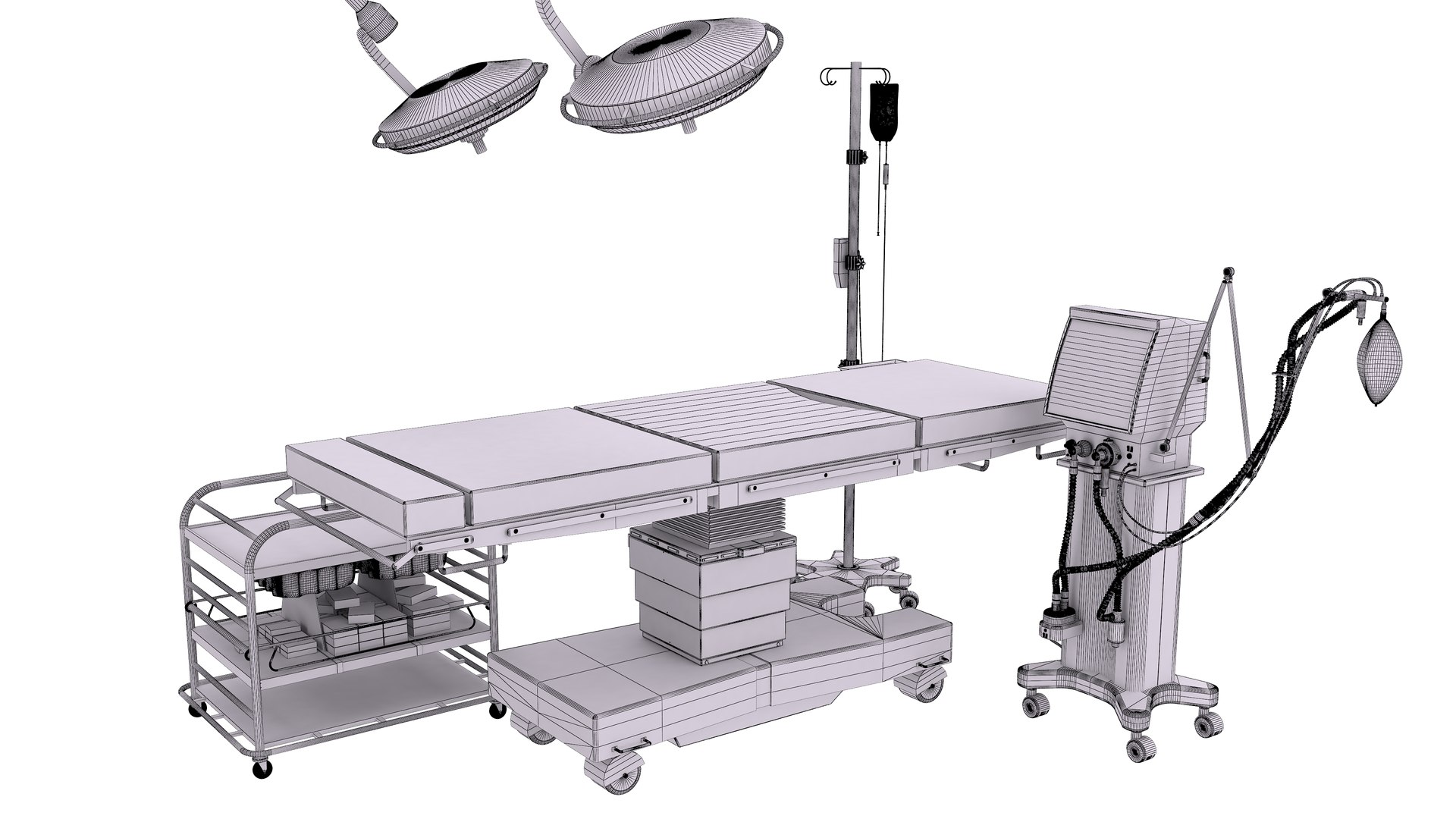 Surgery Table Set 3D - TurboSquid 1862255