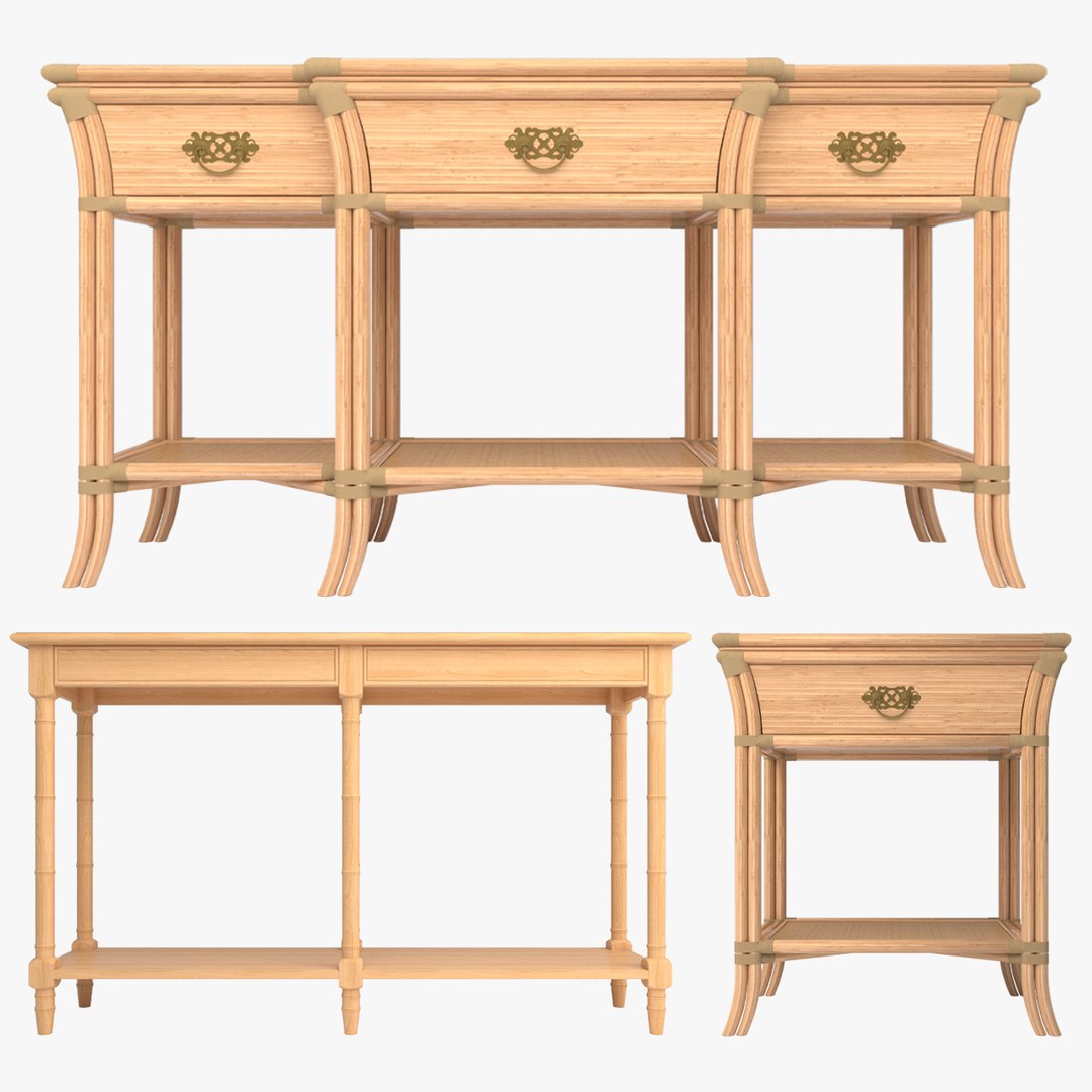 3D CONSOLE TABLE SET - TurboSquid 1791626