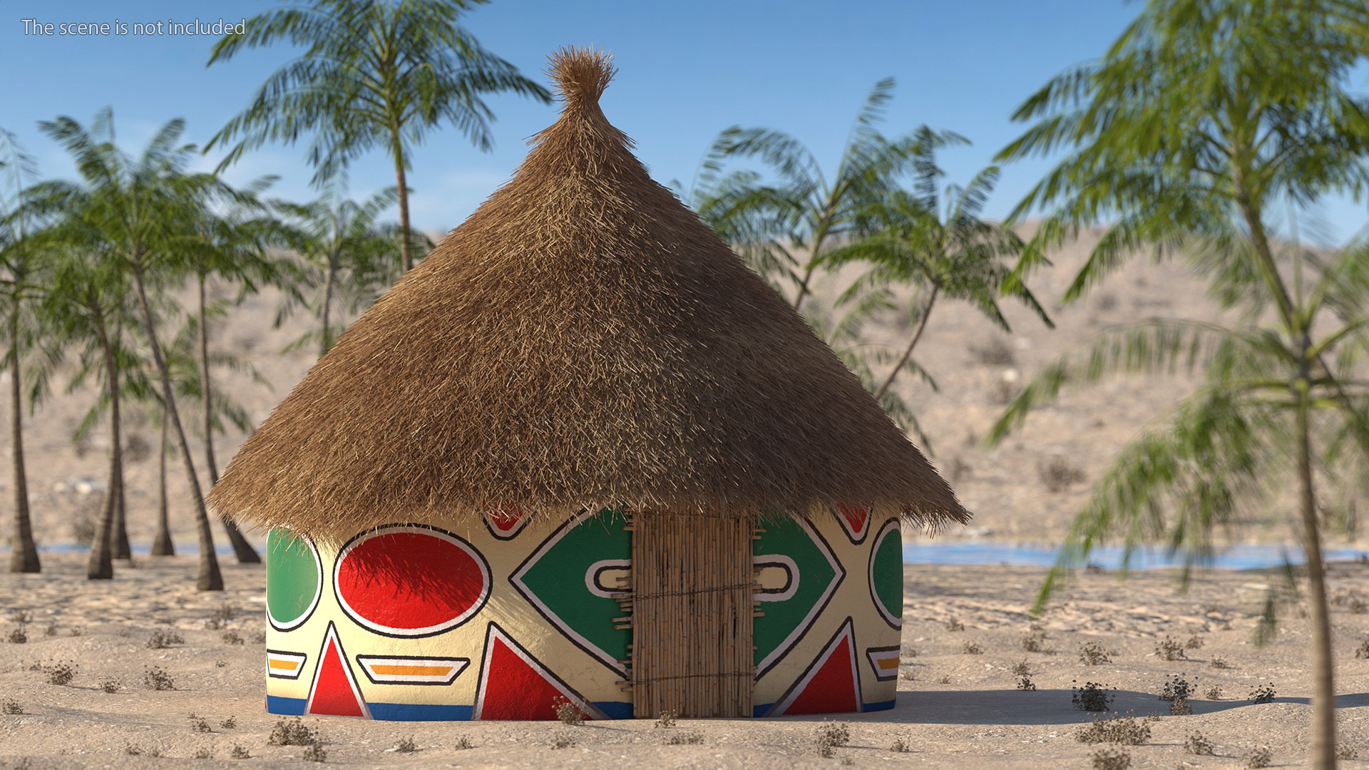 Traditional African Hut With Painting Fur 3D Model - TurboSquid 1784450