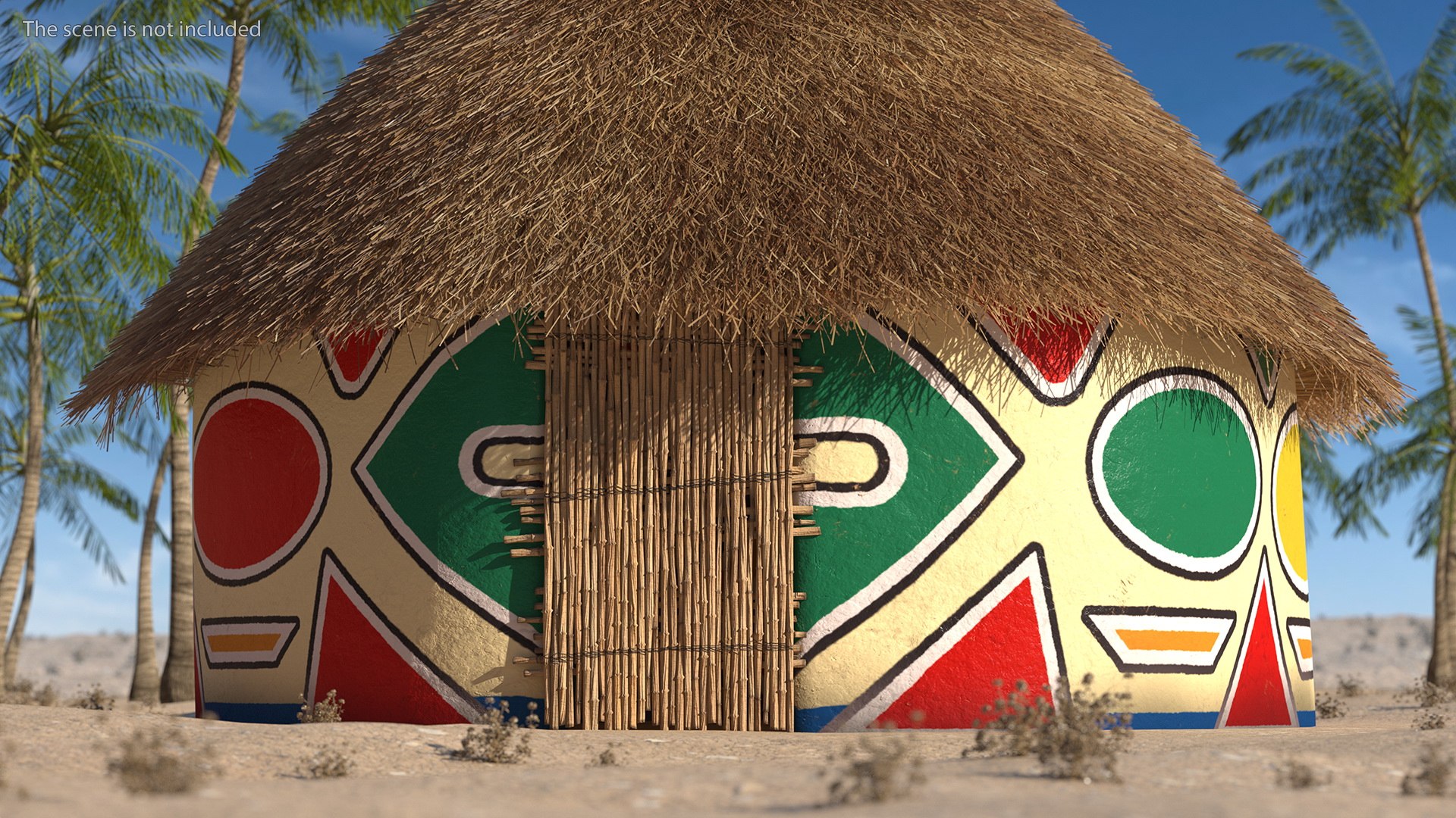 Traditional African Hut With Painting Fur 3D Model - TurboSquid 1784450
