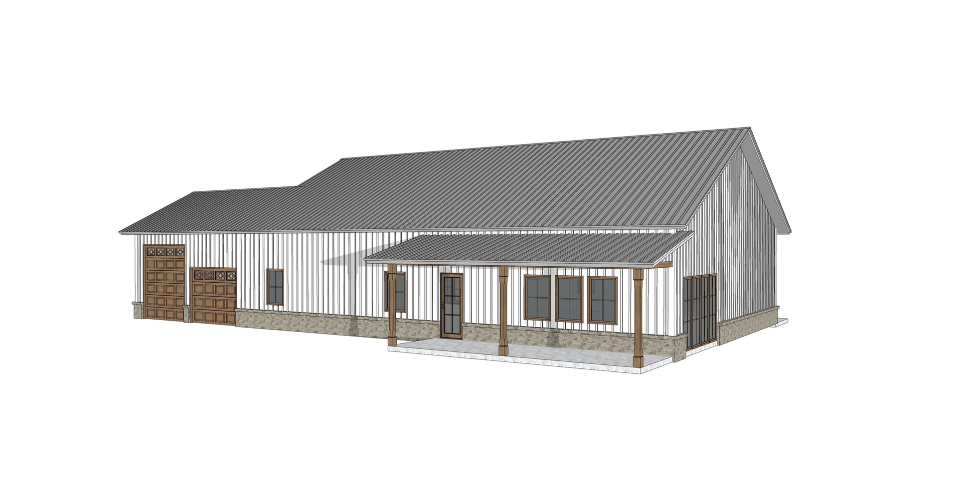 3D Barndominium House-23 Model - TurboSquid 2240003
