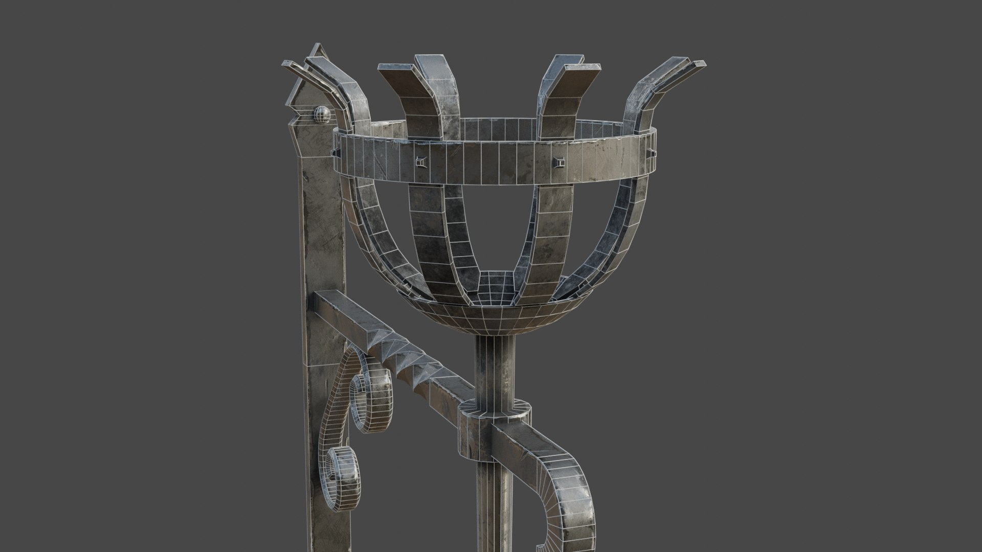 3D Model Medieval Gothic Wall Torch Light - TurboSquid 1483646