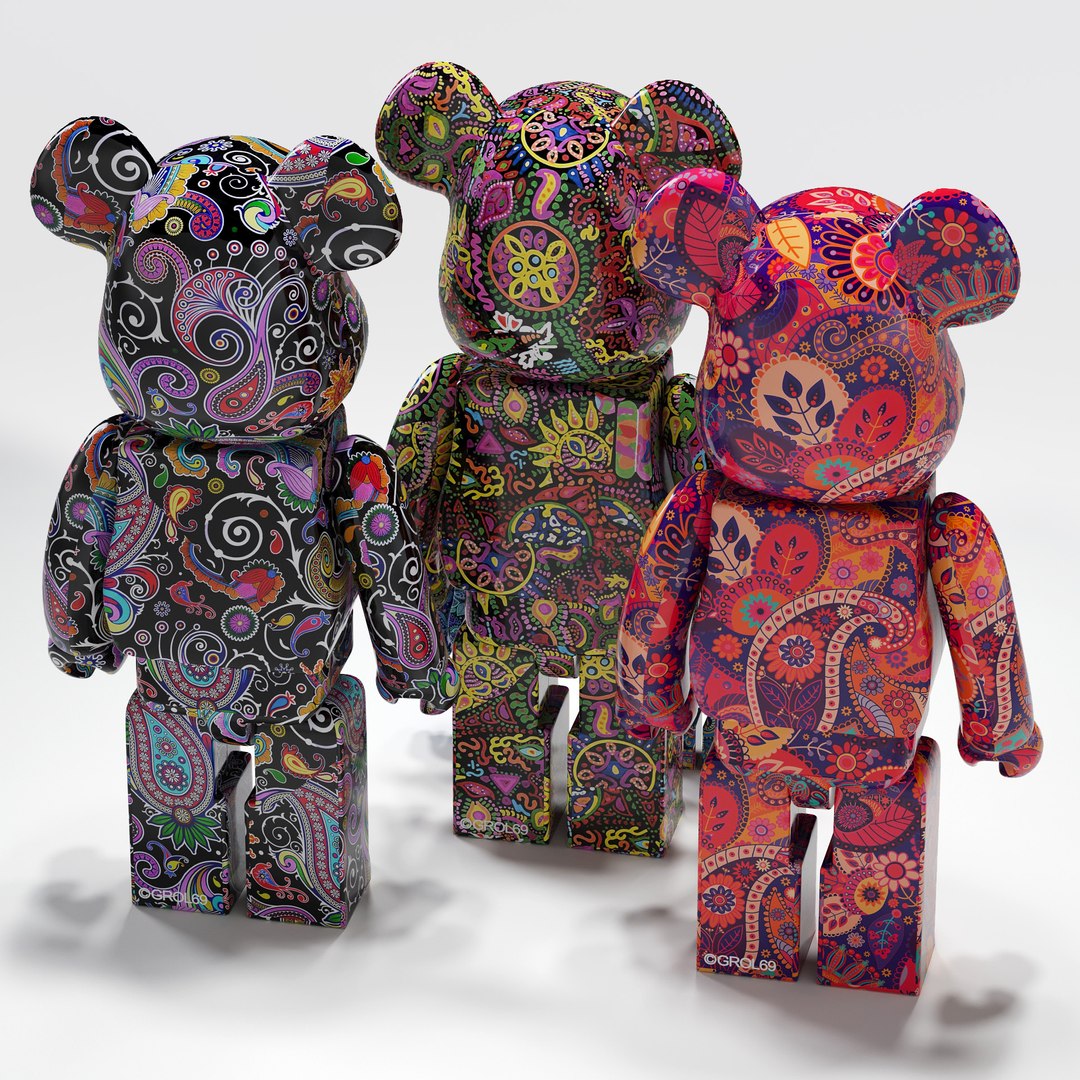 3D Bearbrick Psychedelic Paisley Model - TurboSquid 1818731