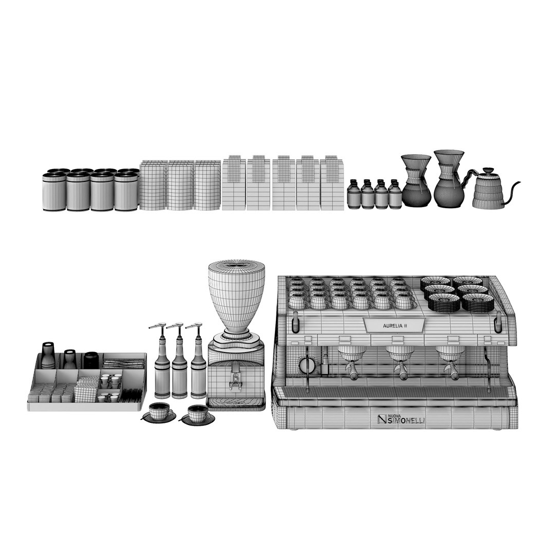 3D Set Coffee Shop Model - TurboSquid 1546754