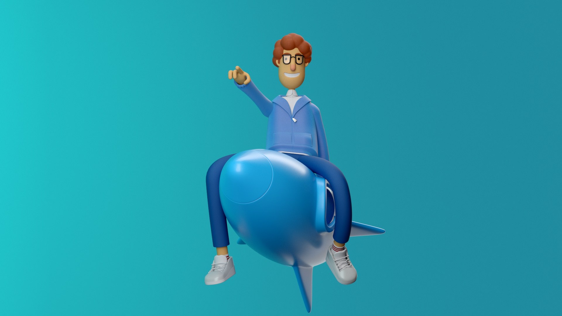 Man On The Flying Rocket 3d Model 3D Model - TurboSquid 1805971