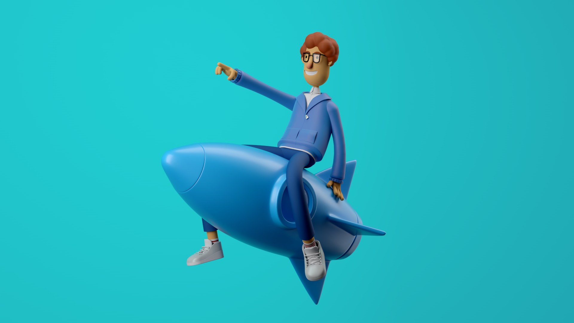 Man On The Flying Rocket 3d Model 3D Model - TurboSquid 1805971