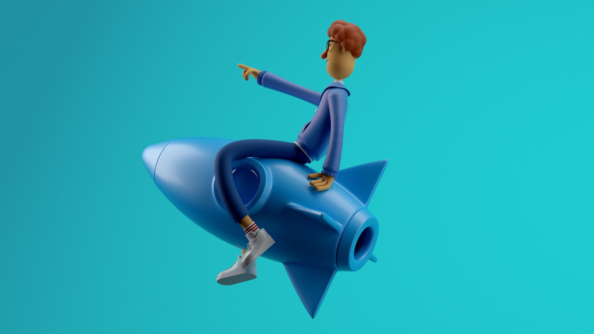 Man On The Flying Rocket 3d Model 3D Model - TurboSquid 1805971