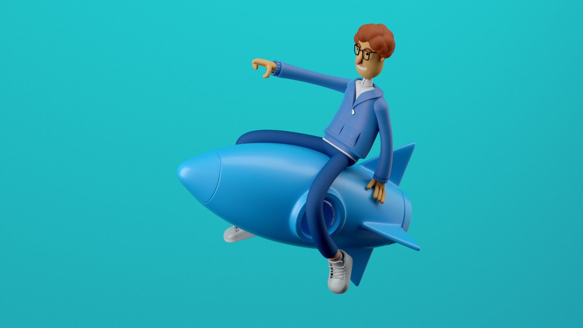 Man On The Flying Rocket 3d Model 3D Model - TurboSquid 1805971