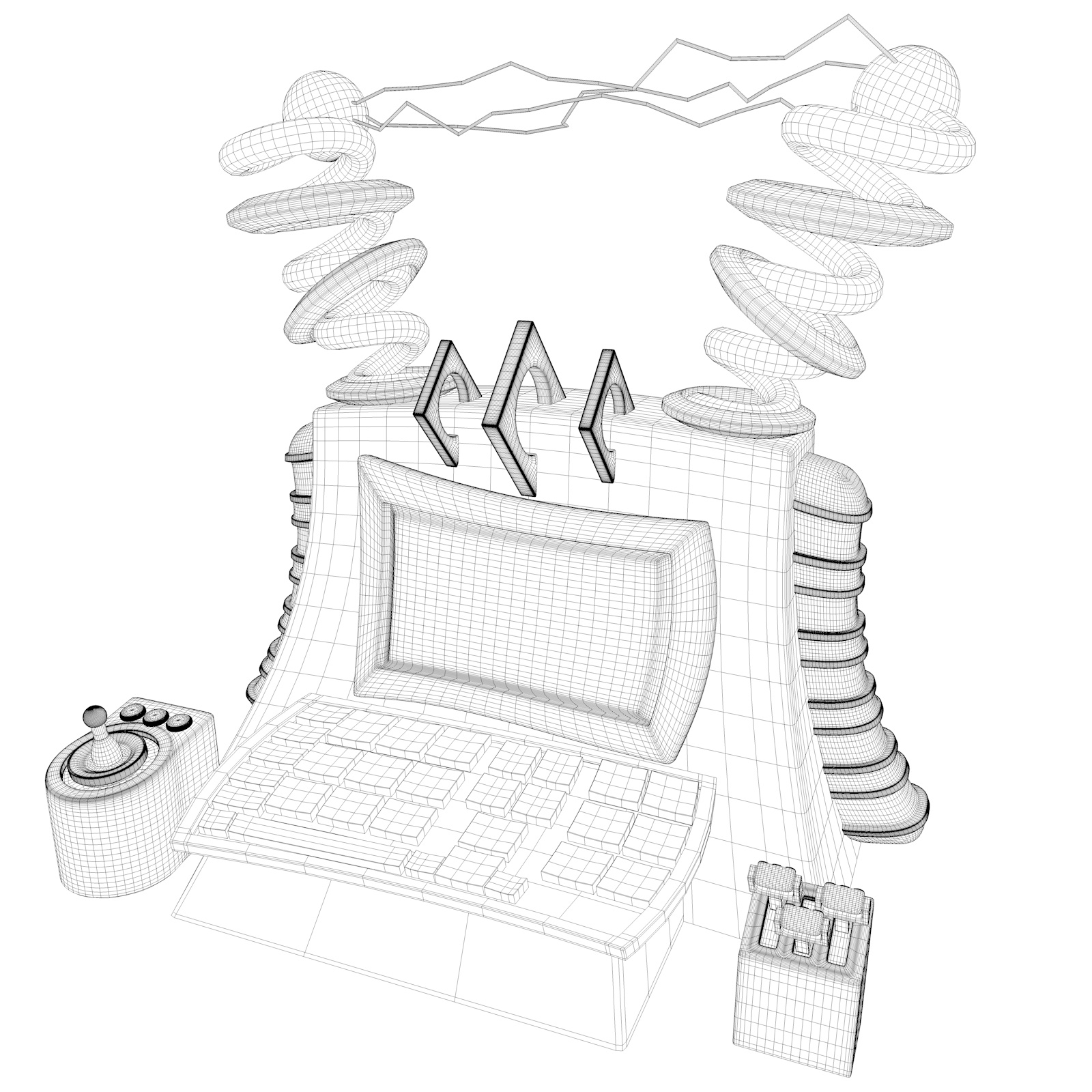 cartoon computer 3d c4d