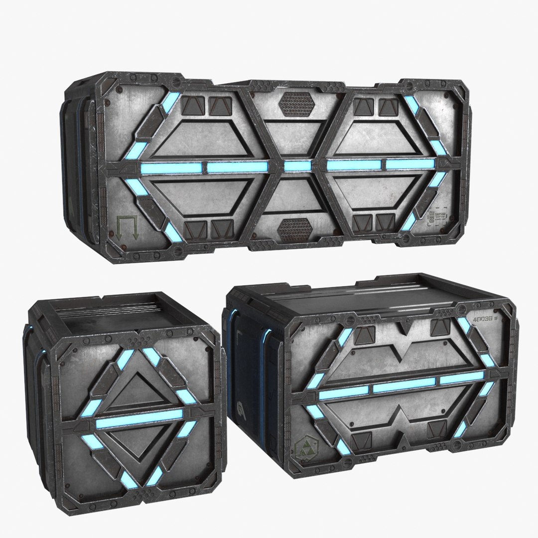 Sci-fi Container set of 3 V3 3D - TurboSquid 2113856