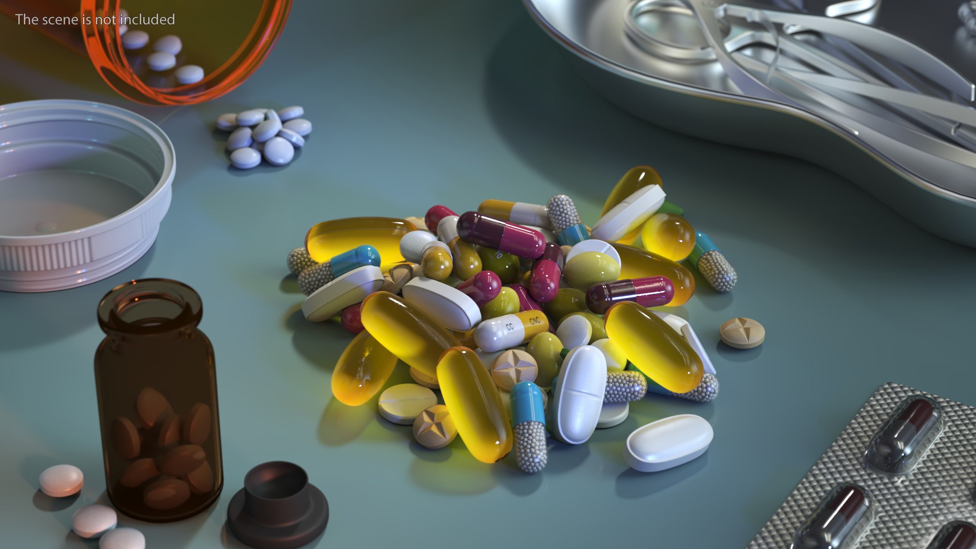 Stack Of Pills 3D Model - TurboSquid 2342491