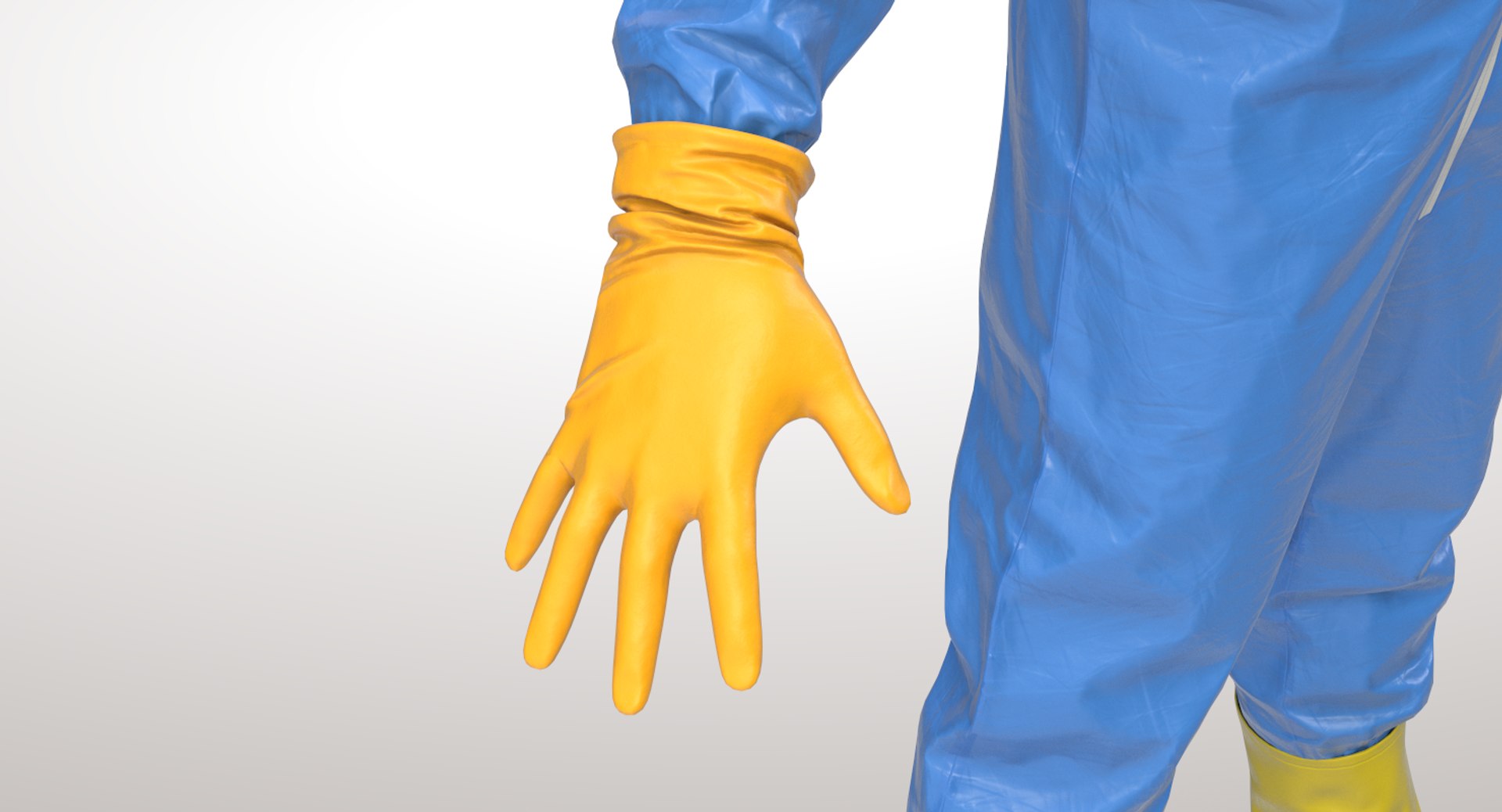 Blue hazmat worker clothes 3D model - TurboSquid 1169051