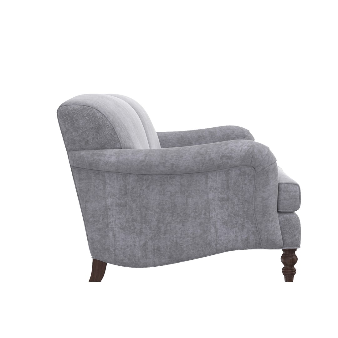 Roll Arm Sofa with Tight Back 3D model - TurboSquid 2063292