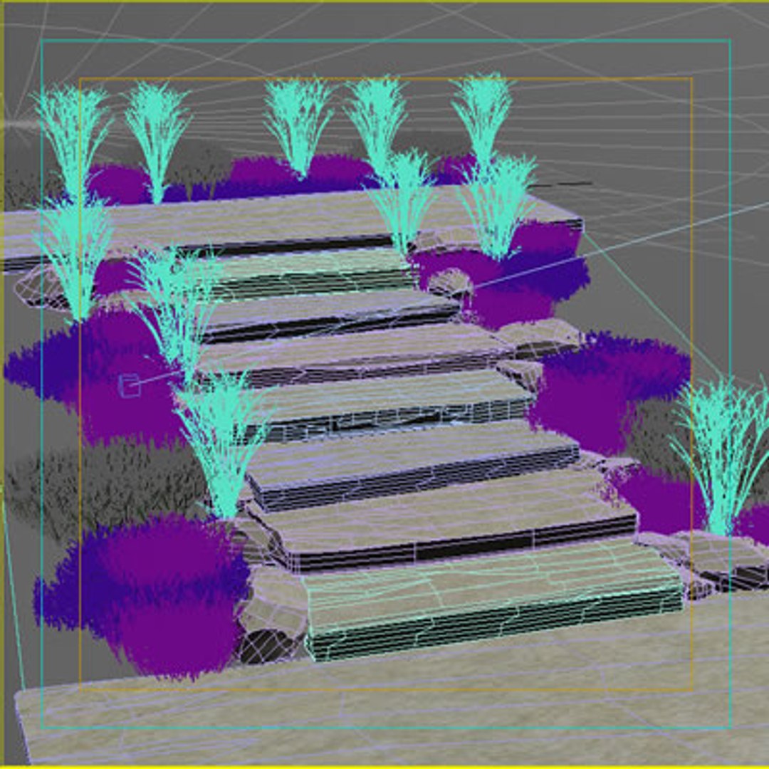 3d Model Natural Stone Stair