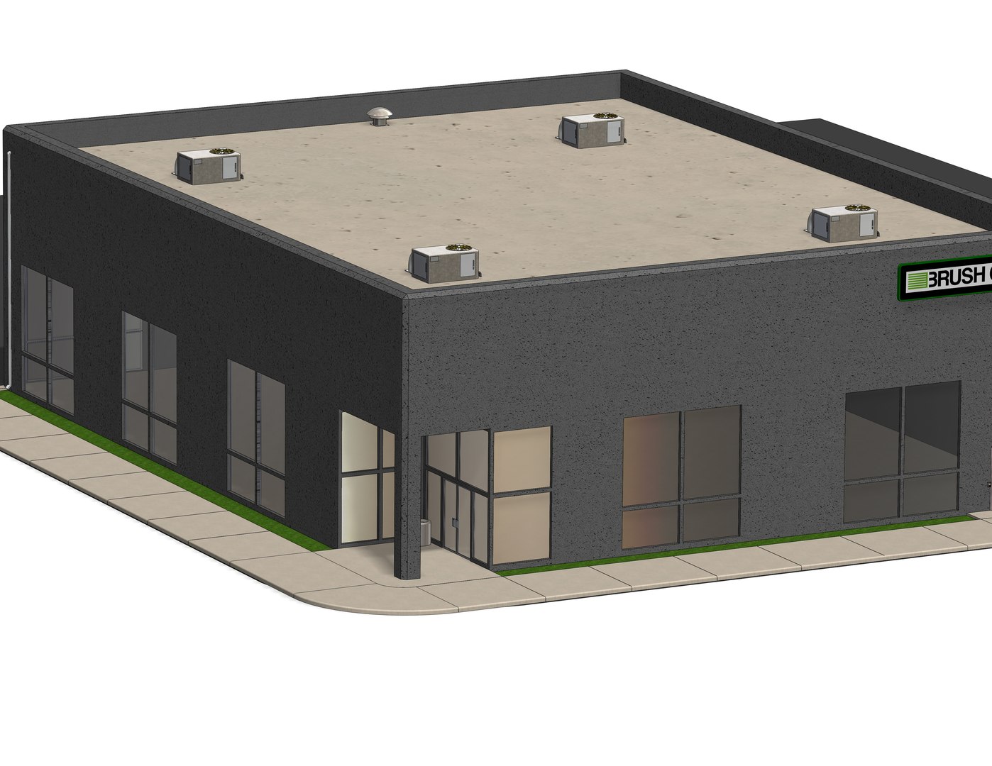 Small Warehouse Office Building 3d Model