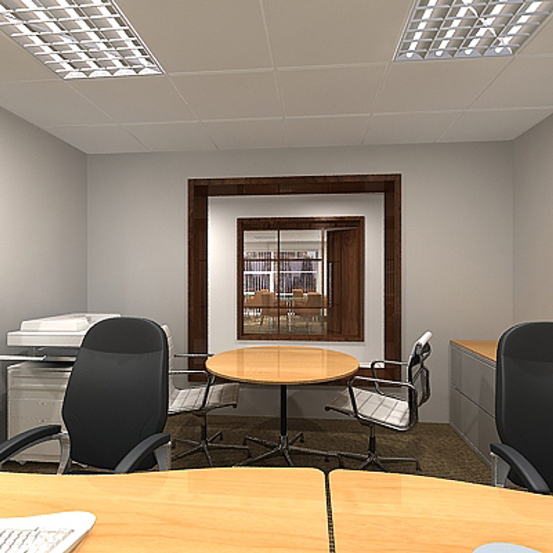 Office Interior Scene 3d Model