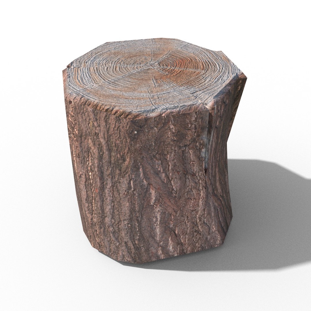 3D wood chopping block model - TurboSquid 1388398