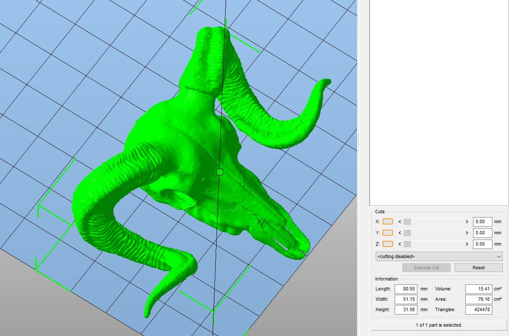 3d Ram Skull Pendant Print Model