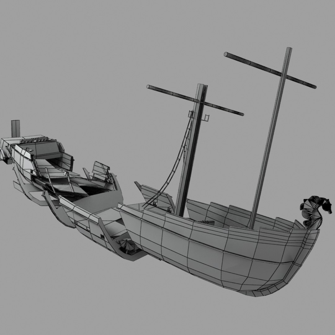 Sunken Ship Underwater 3d 3ds