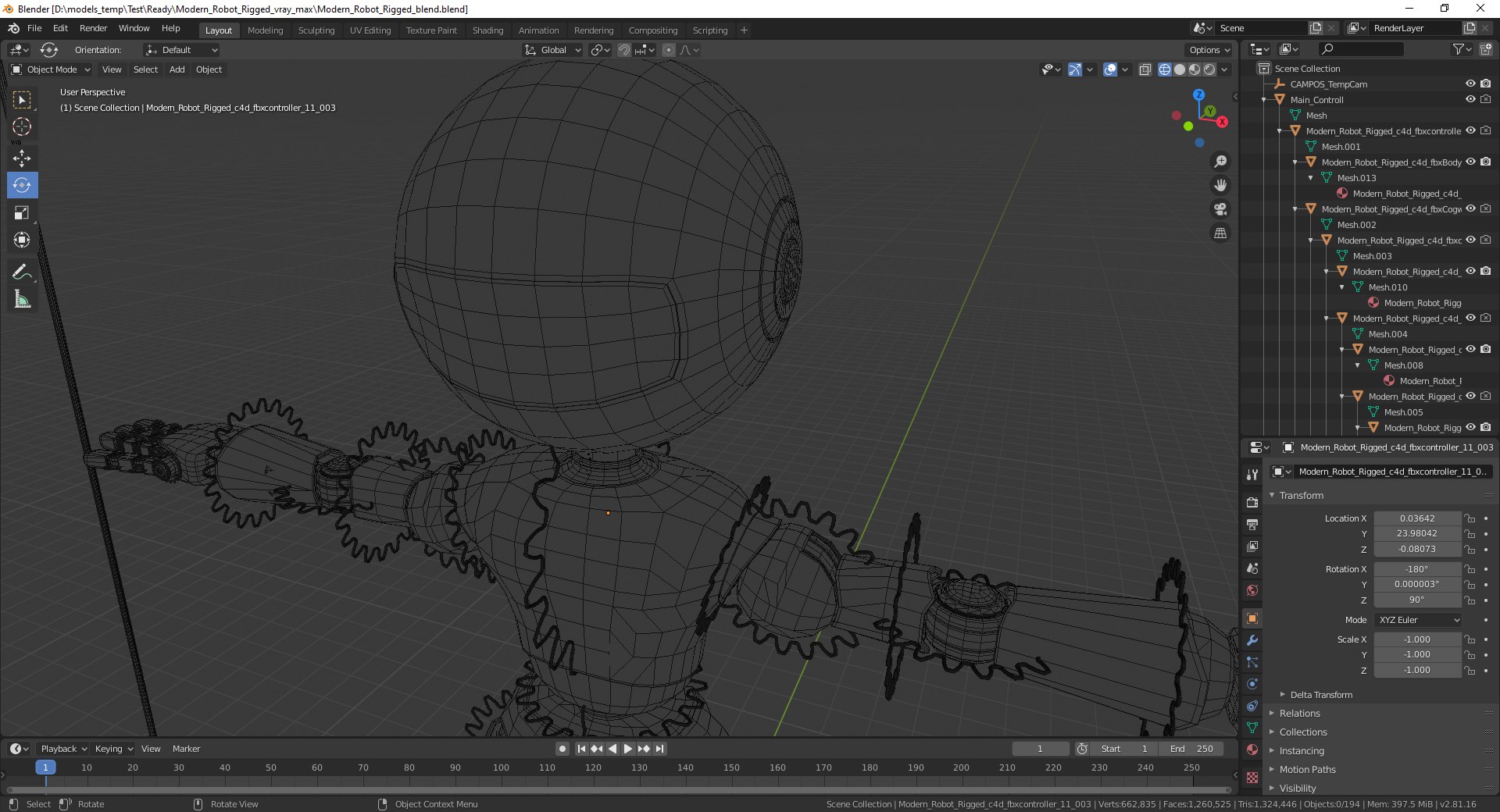 3D model modern robot rigged blender - TurboSquid 1511669