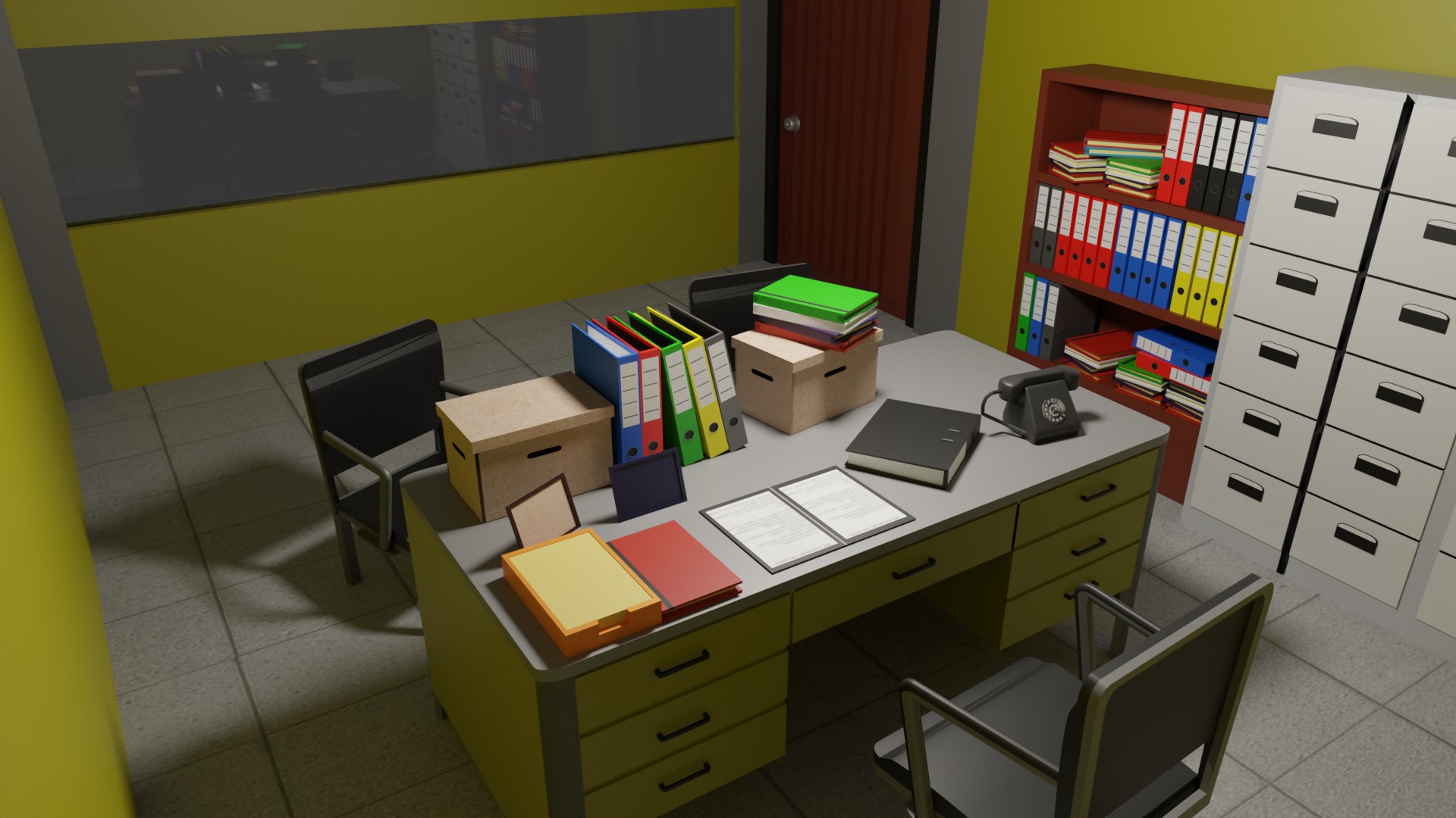 Office Space Interior 3D Model - TurboSquid 1924042