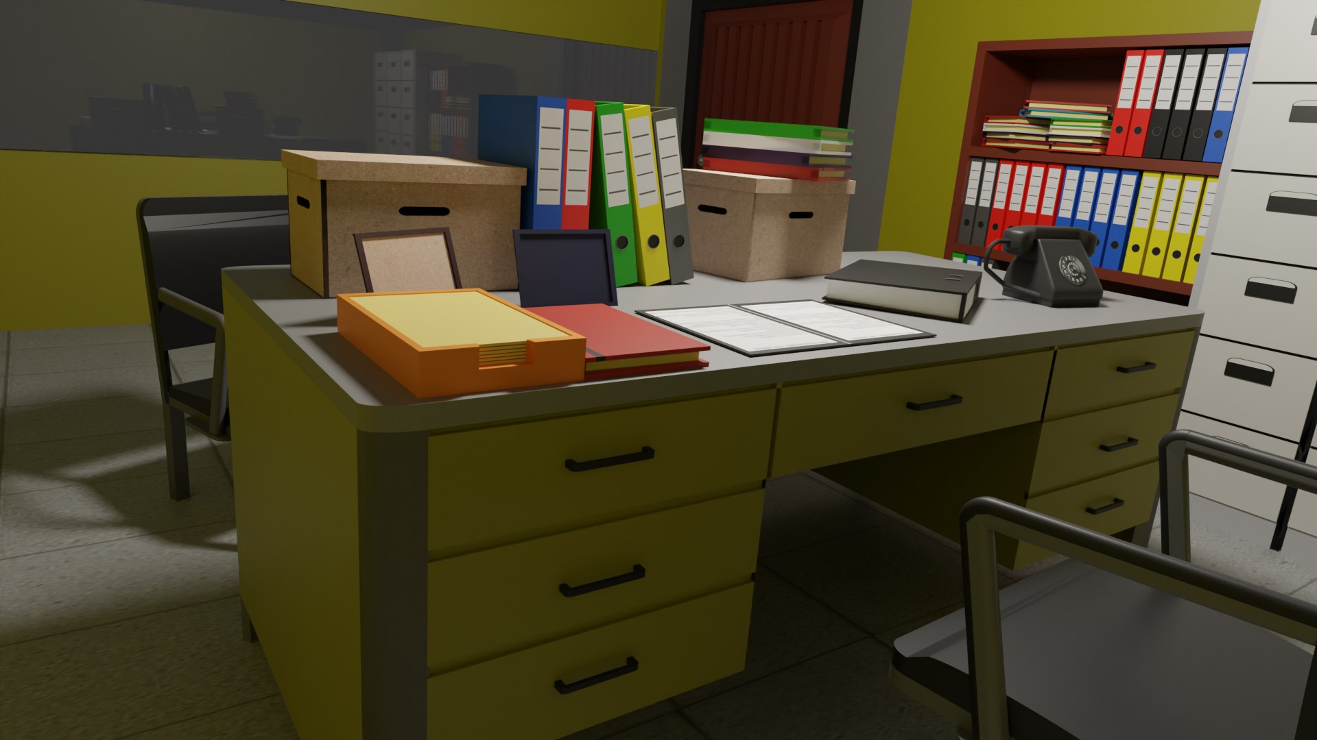Office Space Interior 3D Model - TurboSquid 1924042