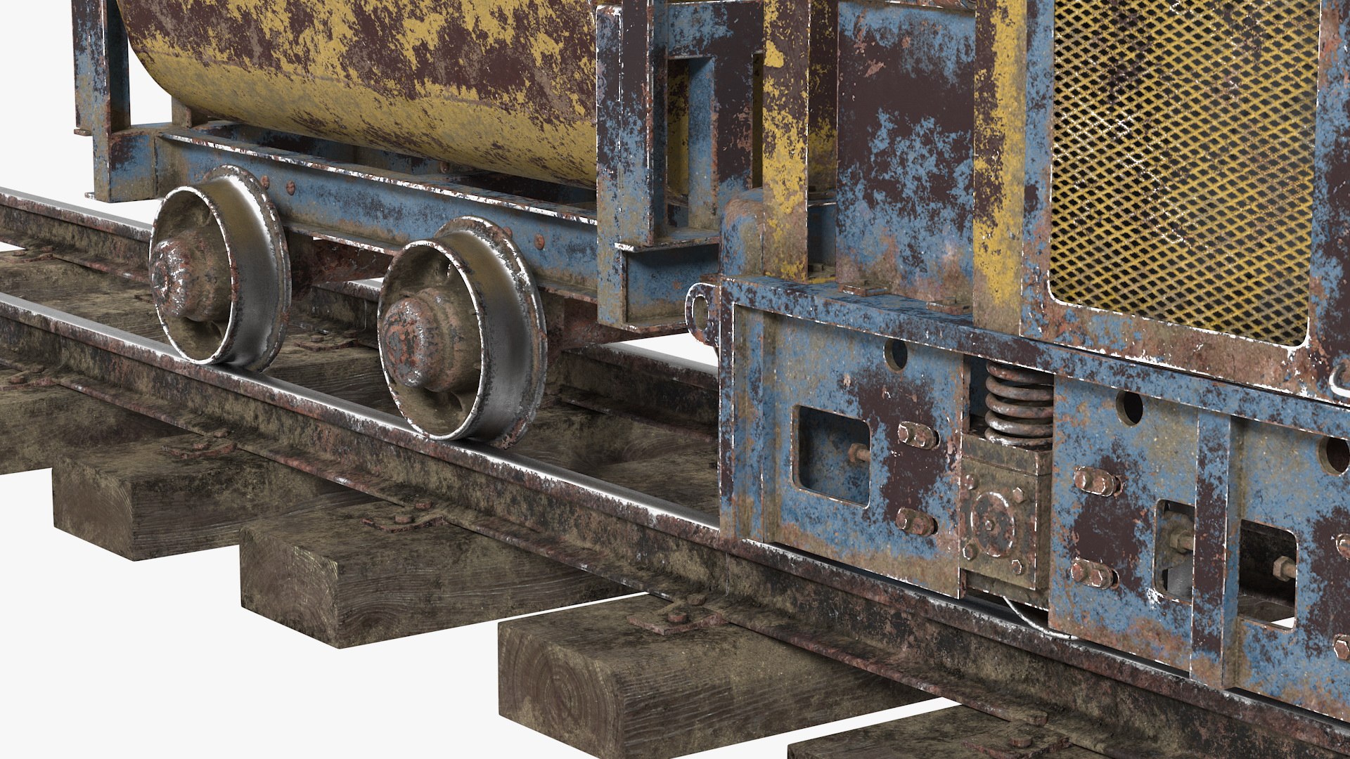 Mining locomotive minecart railway 3D model - TurboSquid 1511238