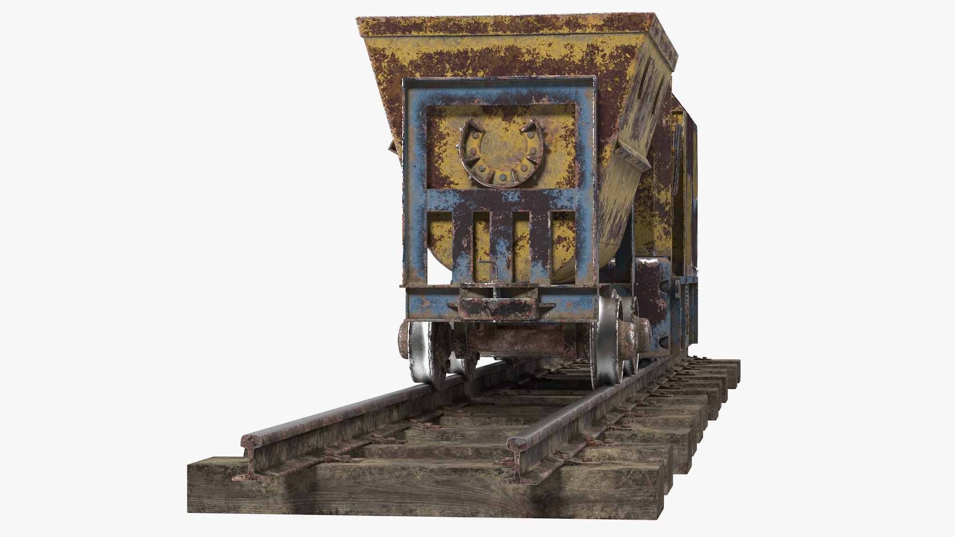 Mining locomotive minecart railway 3D model - TurboSquid 1511238