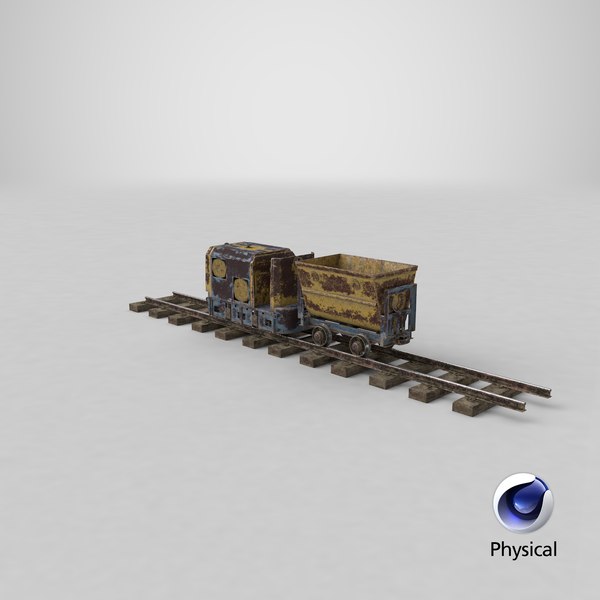 Mining locomotive minecart railway 3D model - TurboSquid 1511238